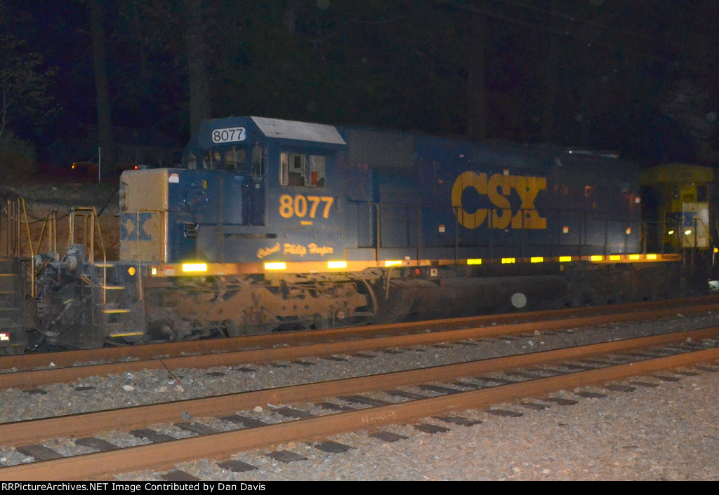 CSX SD40-2 8077 "Colonel Philip Hooper" trails on Q410-25